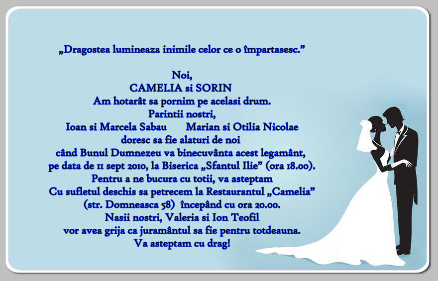 Invitatii de nunta | e Nunti este pentru tine